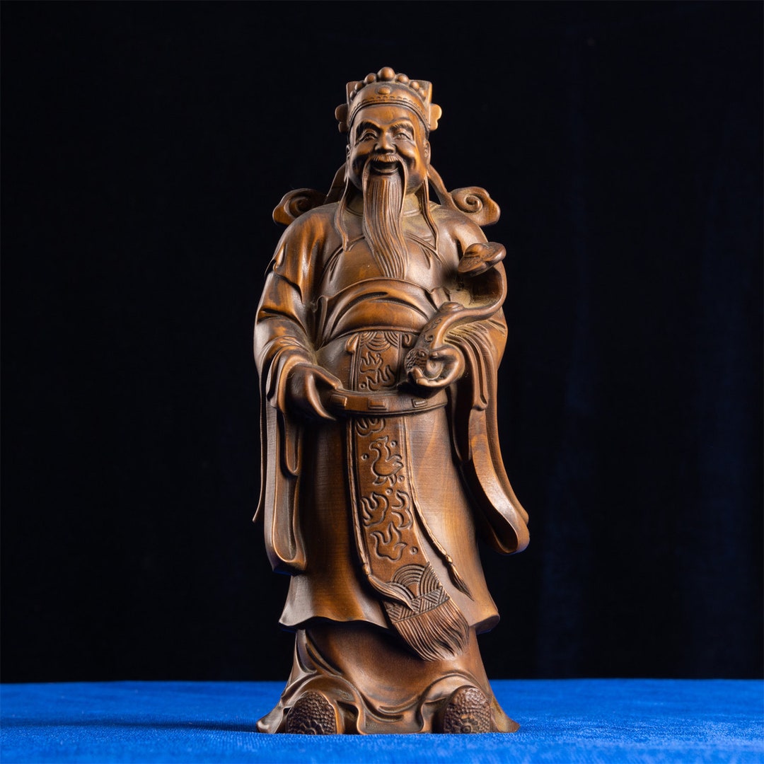 Sanxing Deities Wooden Statue Exquisite Handcrafted Sculpture for ...