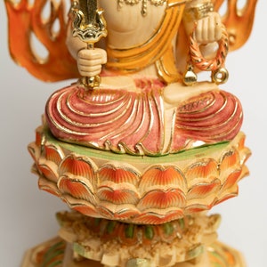 Colorful Gold Japanese Acala Fudo Myoo Statue,handcrafted Wooden Carved ...