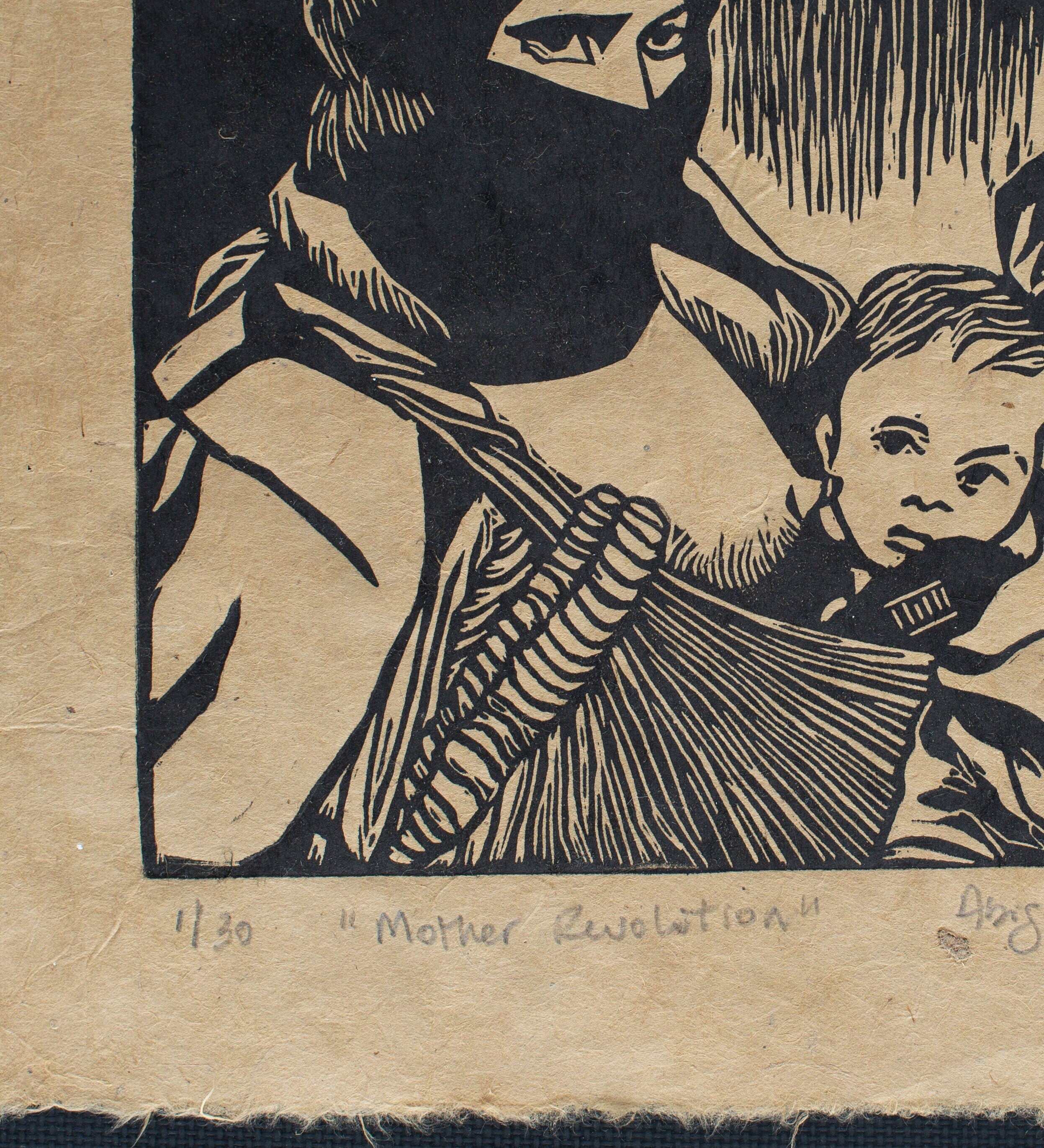 Mother Revolution Linocut Print / Wall Art Print / Original Linocut ...
