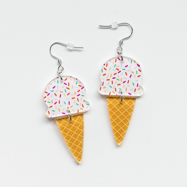 Ice Cream Earrings - Etsy