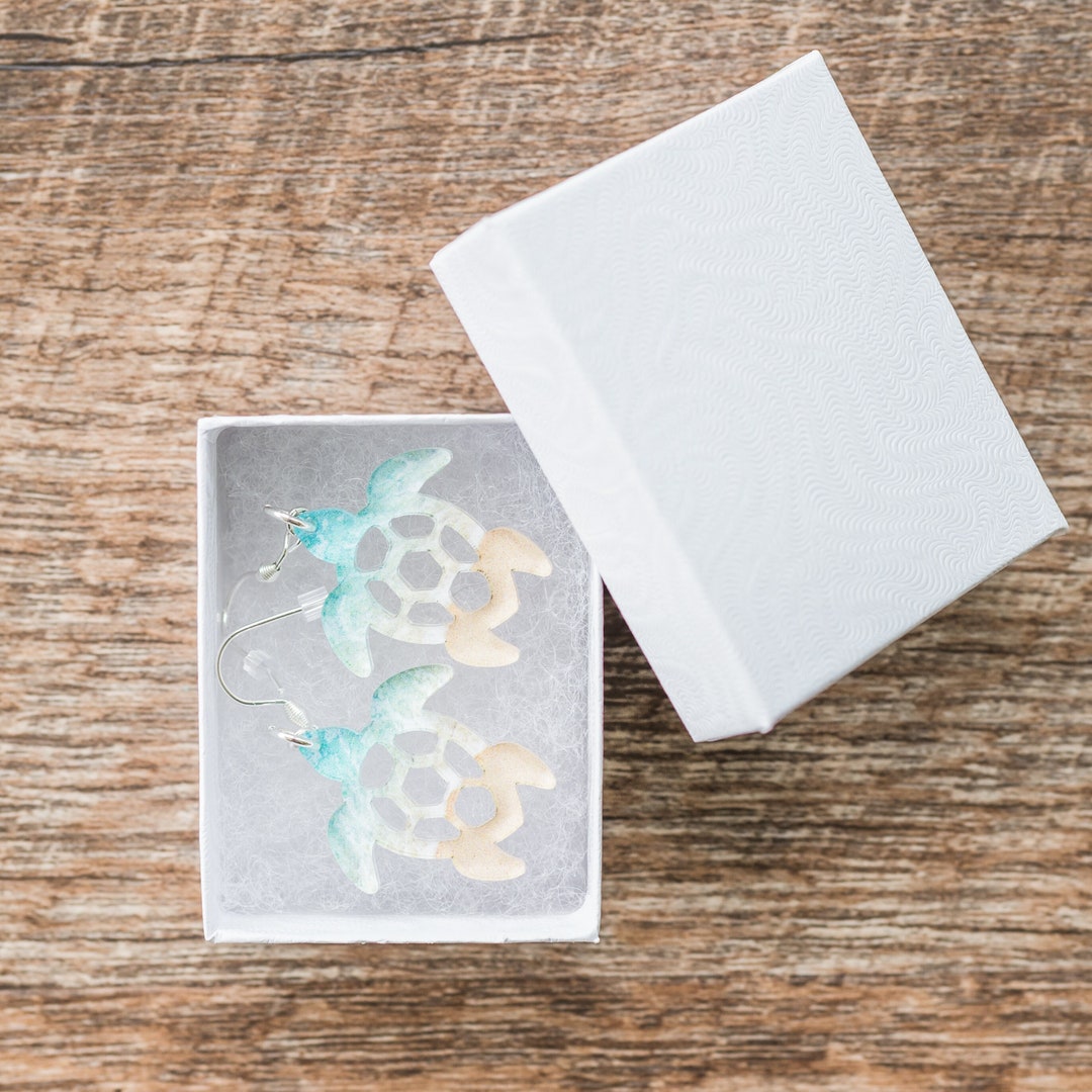 Sea Turtles Earrings, Acrylic Beach Earrings for Women, Lightweight ...