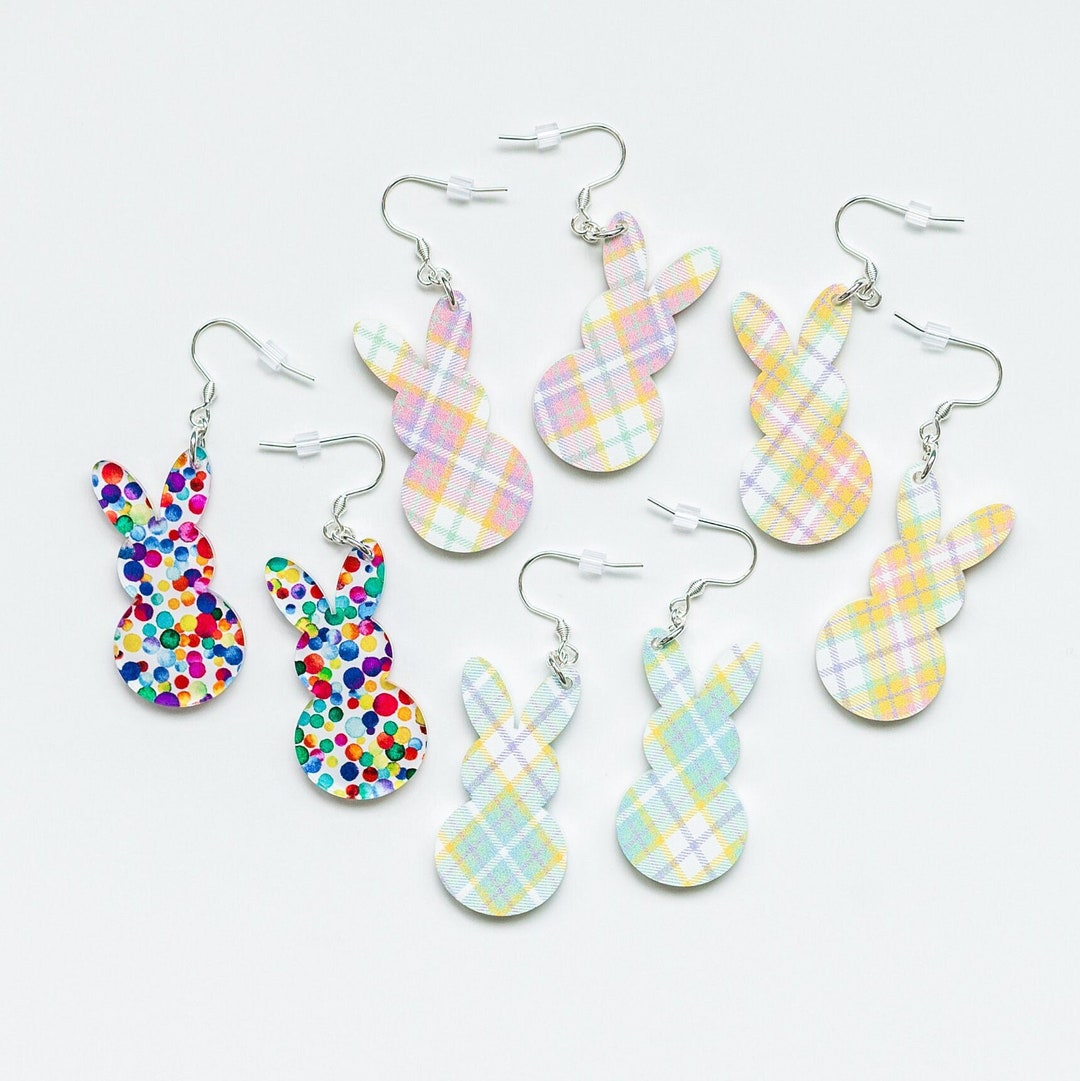 Easter Earrings Dangle Easter Bunny Earring Spring Earrings Drop ...