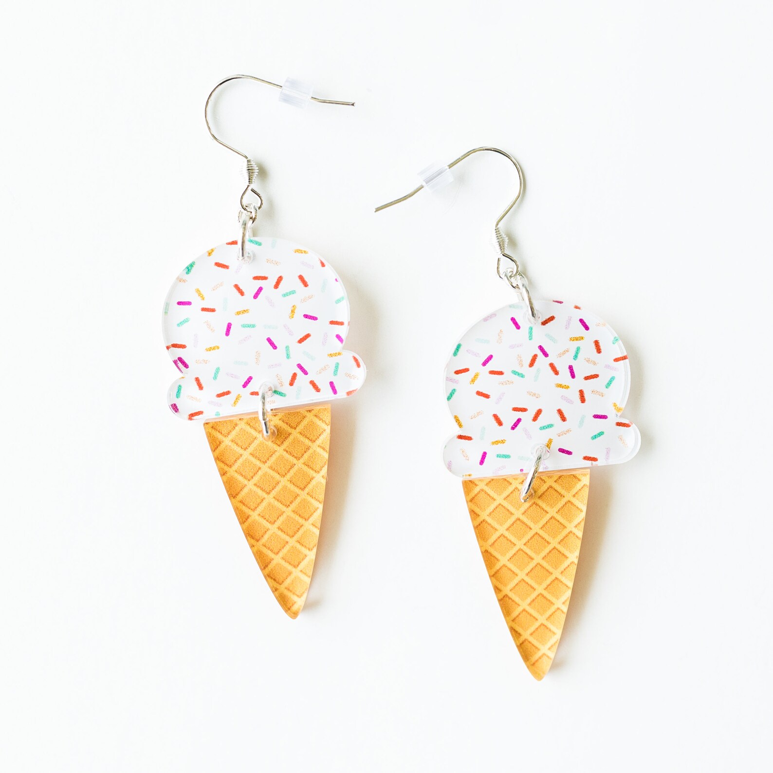 Large Ice Cream Earrings, Fun Colorful Earrings for Summer, Sprinkles ...