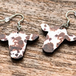 Cow Earrings Acrylic Western Earrings Cow Head Earrings Cow Jewelry Cow ...