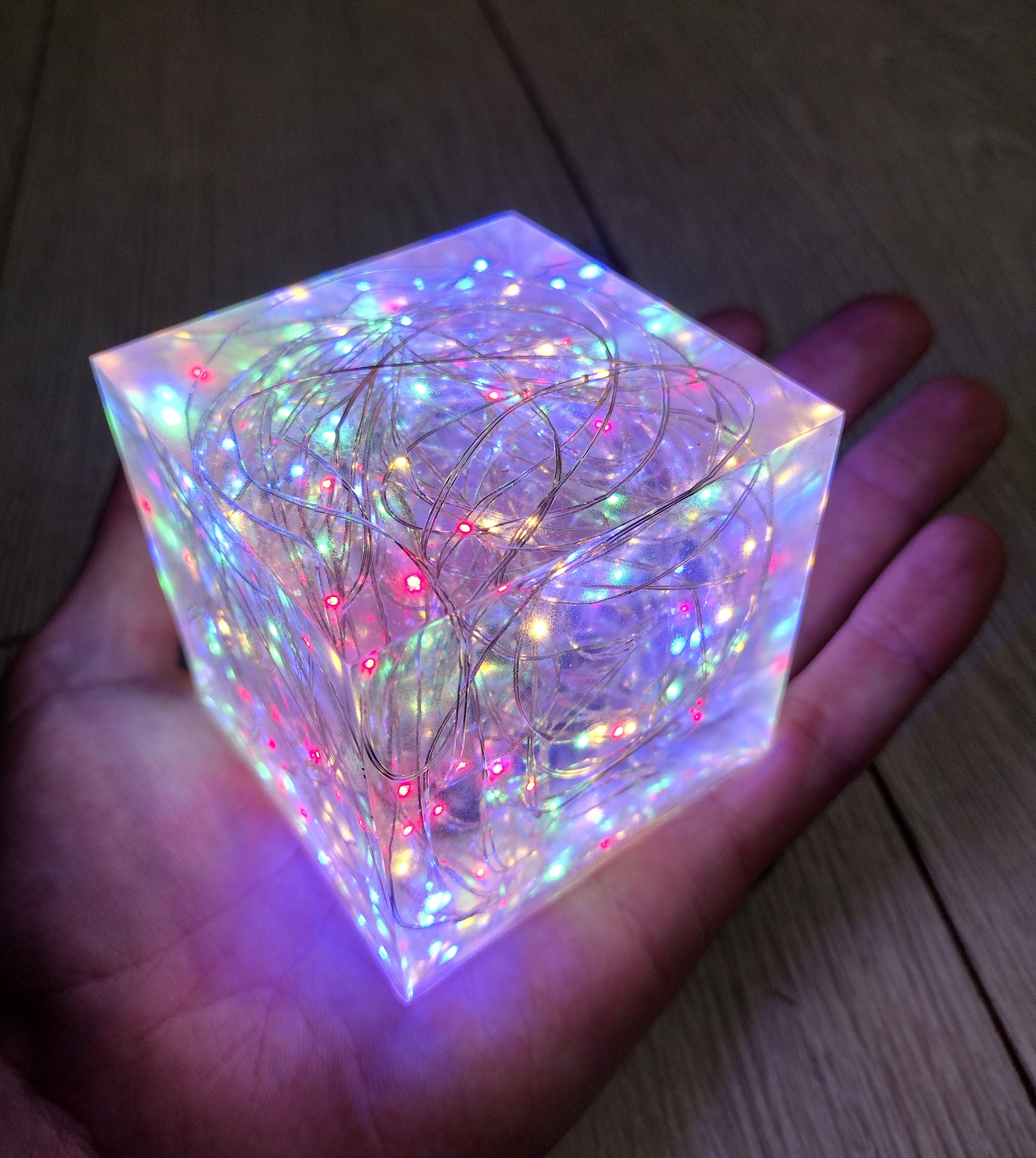 Sensory Lights Epoxy Resin Lamp Table Lamp Home Décor Clear Epoxy Resin ...