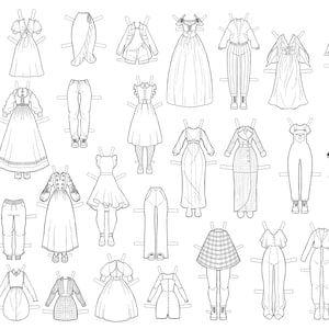 Printable Paper Doll for Colouring (DIGITAL FILE) - Etsy