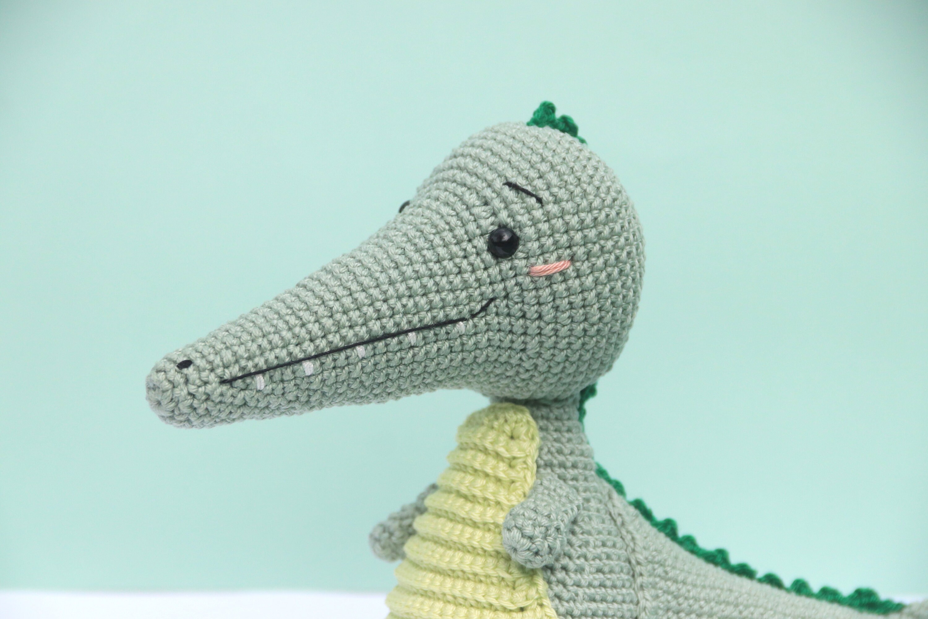 Crochet Pattern Green Alligator, PDF Pattern Amigurumi Alligator ...