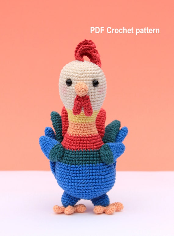Crochet Pattern Rick the Rooster PDF Crochet Pattern | Etsy