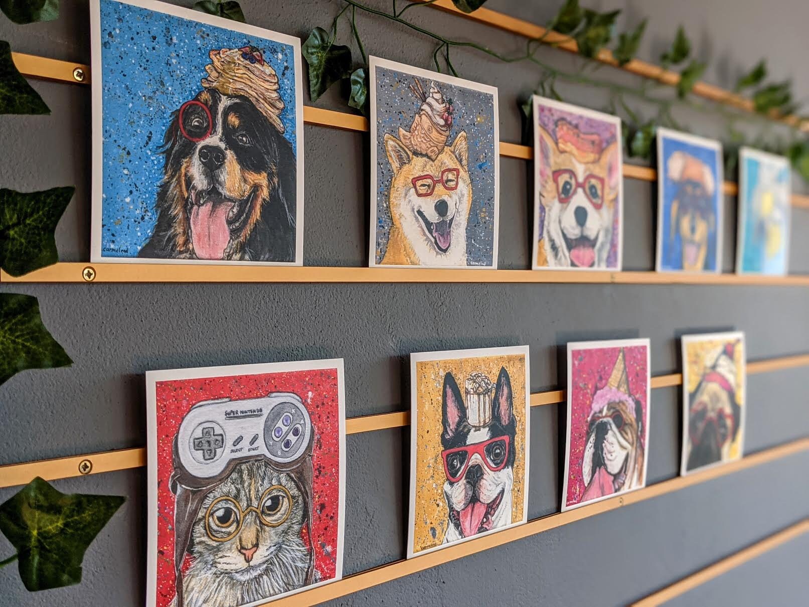 Gamer Cat Art Print. Cute Wall Decor Mini. Eclectic Wall Art. - Etsy