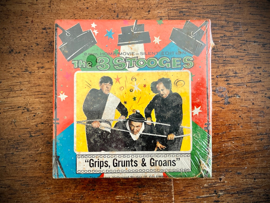 SEALED the 3 Stooges Grips, Grunts & Groans 8mm Home Movie, Columbia ...
