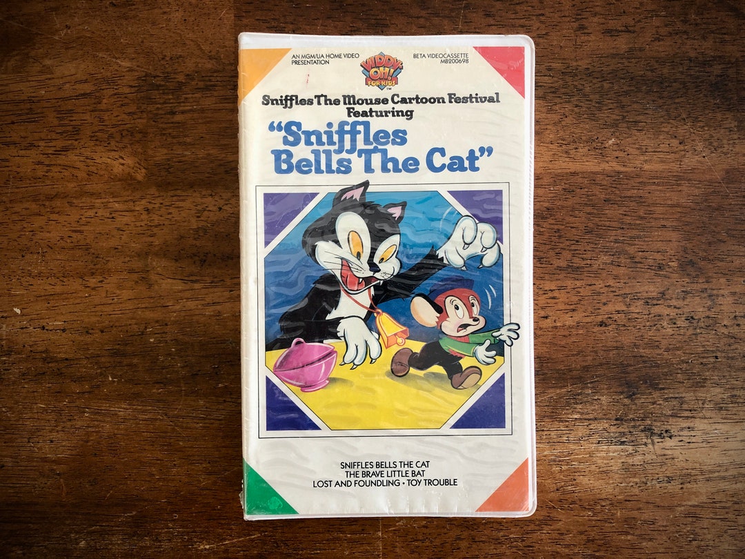 80s SEALED Sniffles Bells the Cat BETA Movie, Mouse, Mgm/ua, Viddy-oh ...