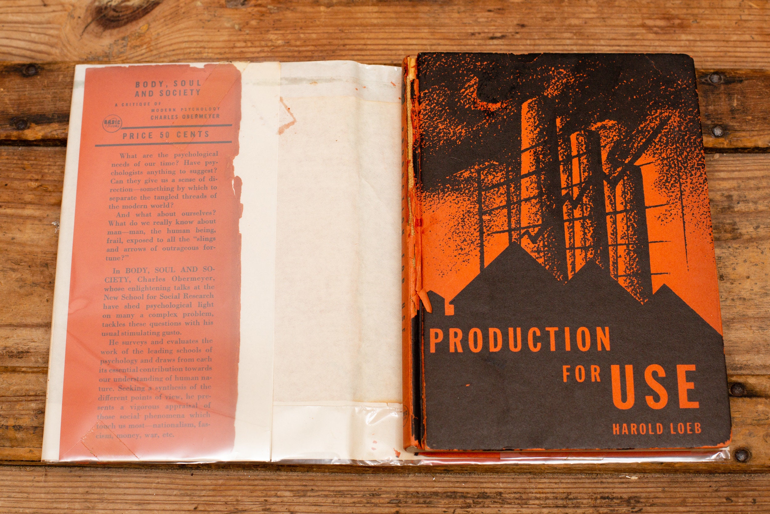 Production for Use by Harold Loeb, Vintage 1936, Hardcover Book with ...