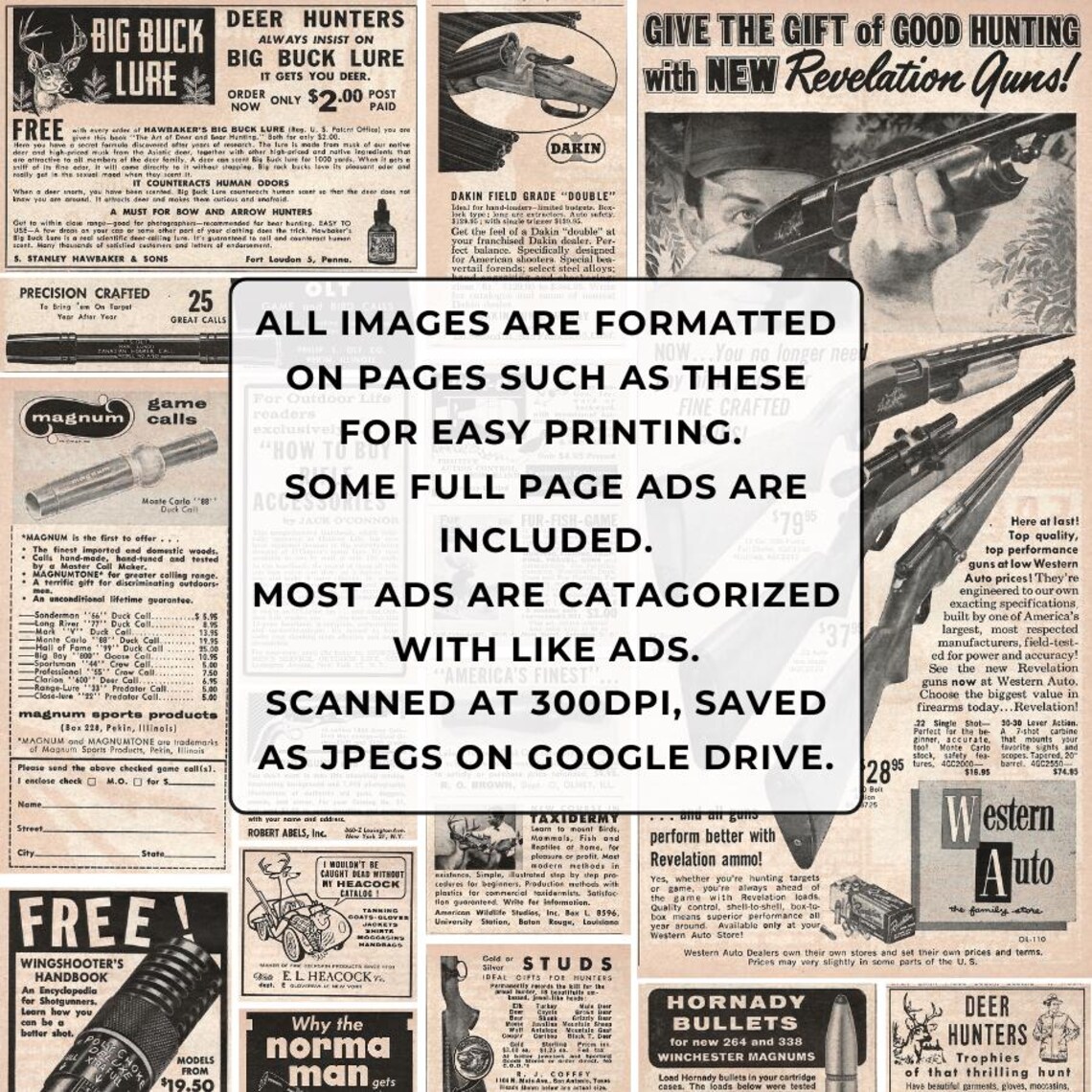 1960s OUTDOORSY ADS 100+ Retro Printable Images for Junk Journal ...