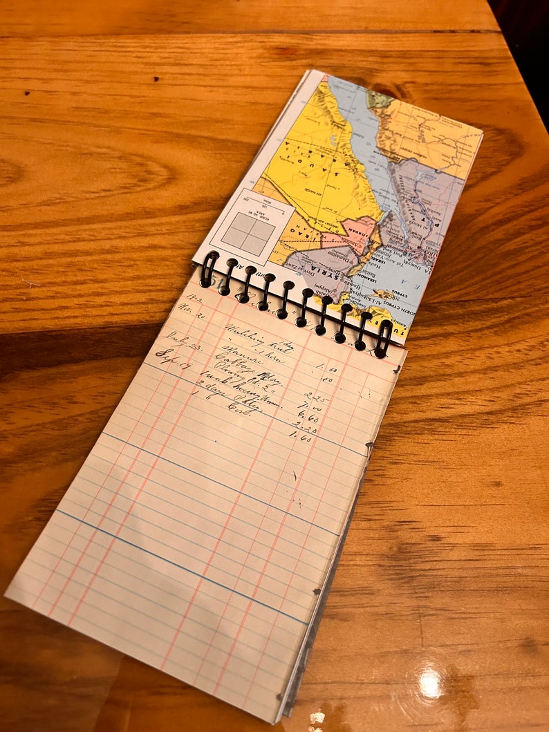 50pg Mini Spiral Bound Junk Journal 6x4in Scrapbook Paper Ephemera ...