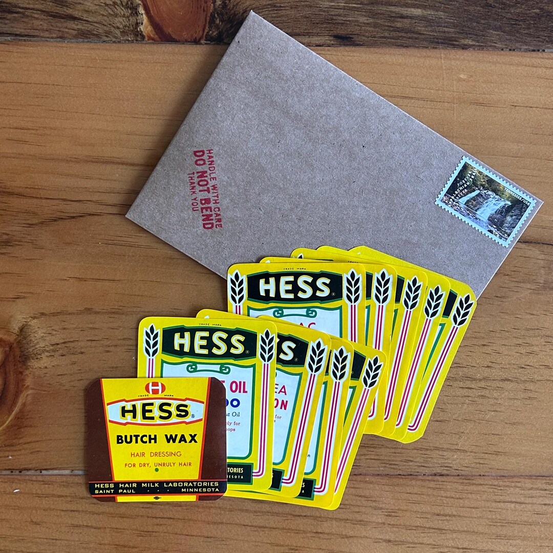 1950’s HESS HAIR Labels, Vintage Labels, Paper Ephemera for Junk ...