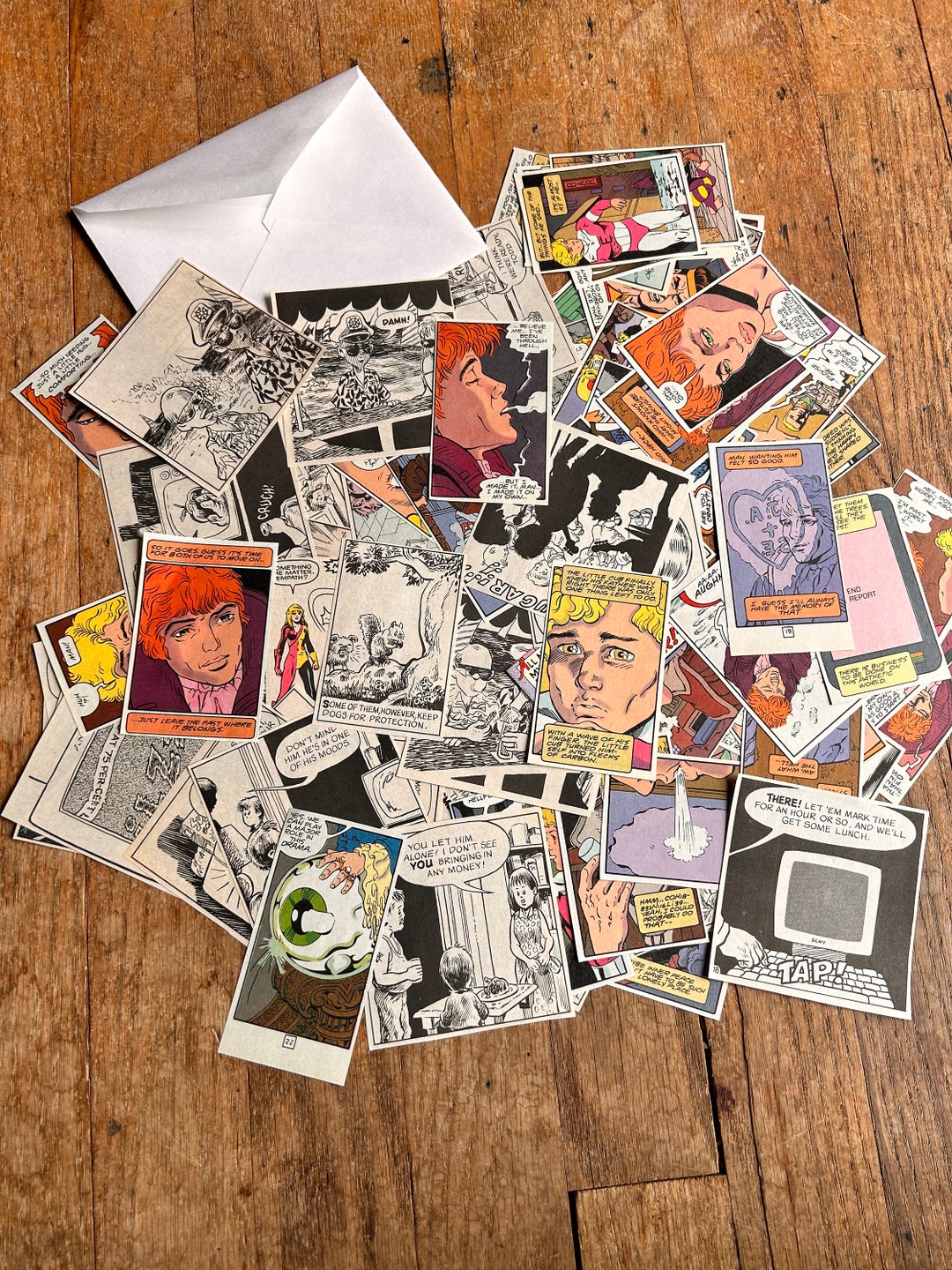 VINTAGE COMIC PANELS 1oz Random Vintage Images Paper Ephemera for Junk ...