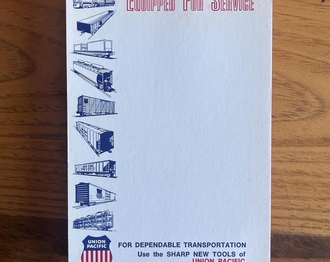 FULL NOTEPAD Union Pacific Railroad Memo Pages Antique & Vintage Paper ...