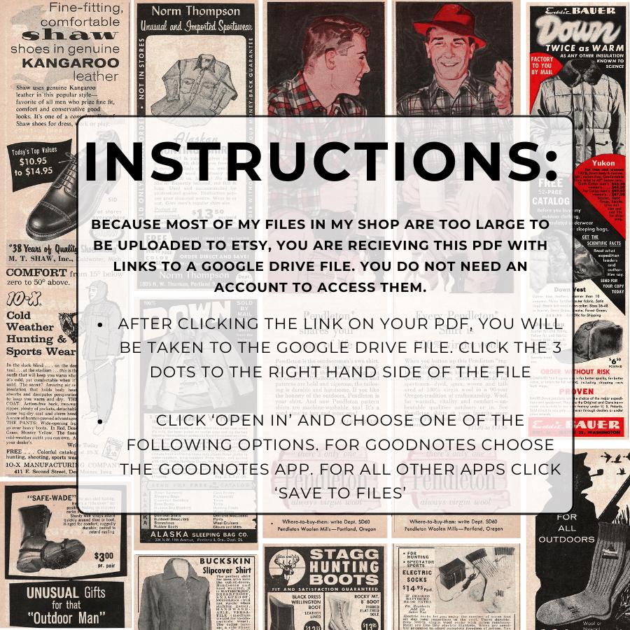 1960s OUTDOORSY ADS 100+ Retro Printable Images for Junk Journal ...