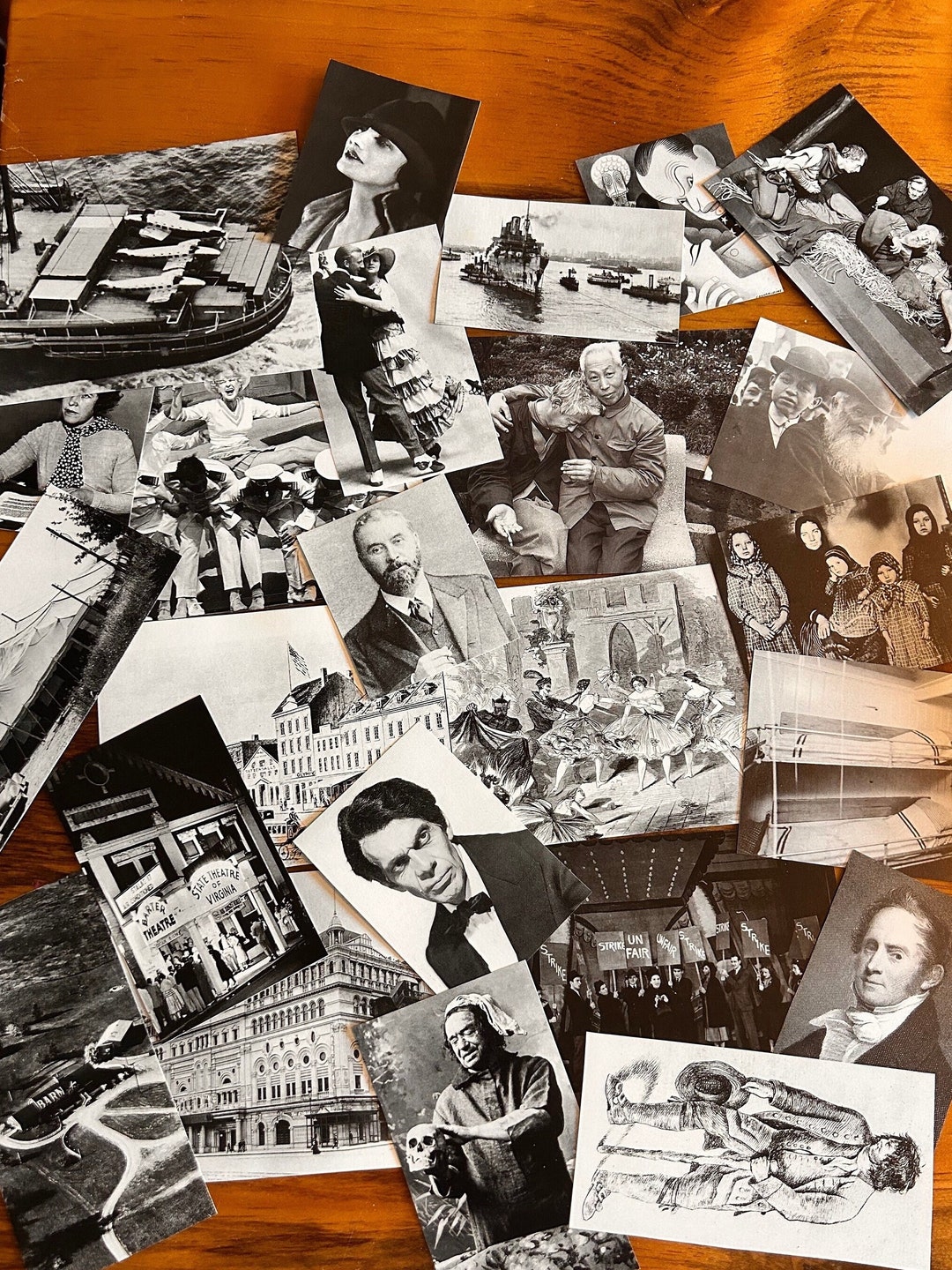 BLACK & WHITE 1oz Random Vintage Images Paper Ephemera for Junk ...