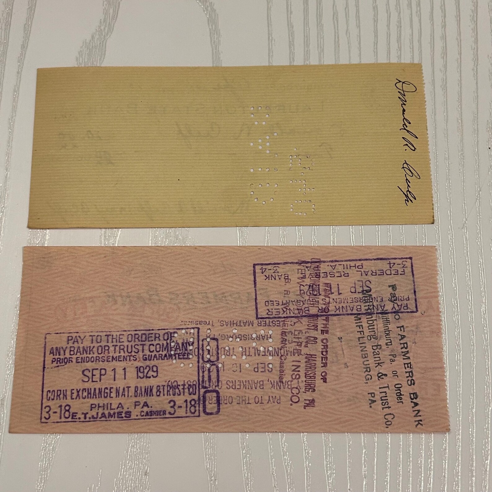 Set of 12, 1930s-1940s CHECKS Handwritten Paper Ephemera for Junk ...