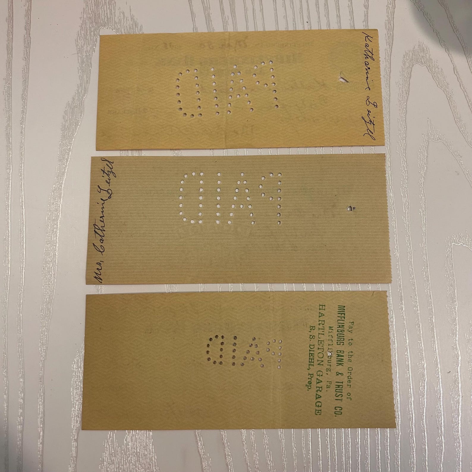 Set of 12, 1930s-1940s CHECKS Handwritten Paper Ephemera for Junk ...
