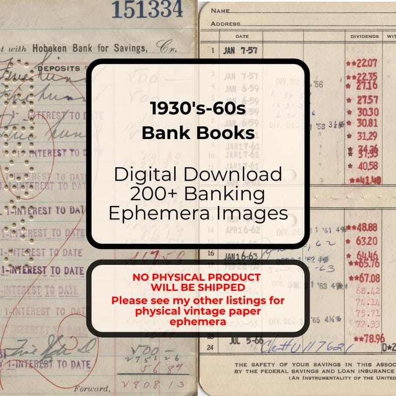 Vintage Banking Wall Art - Etsy UK