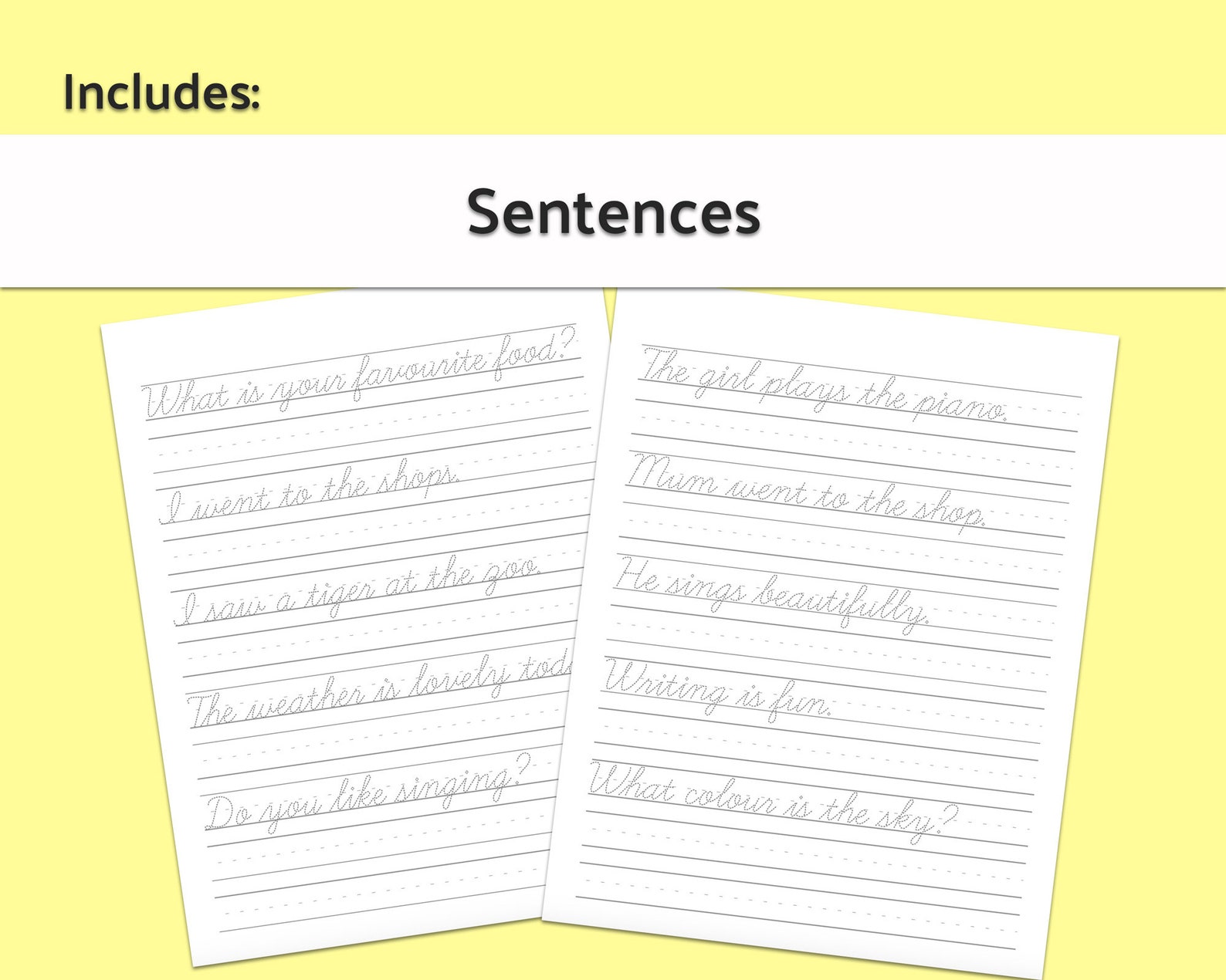 Printable Cursive Handwriting Bundle Workbook | Letters, Words ...