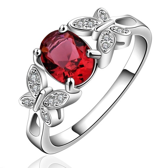 Aaaquality Natural Ruby Ring 5.00 Carat 925 Sterling Silver - Etsy