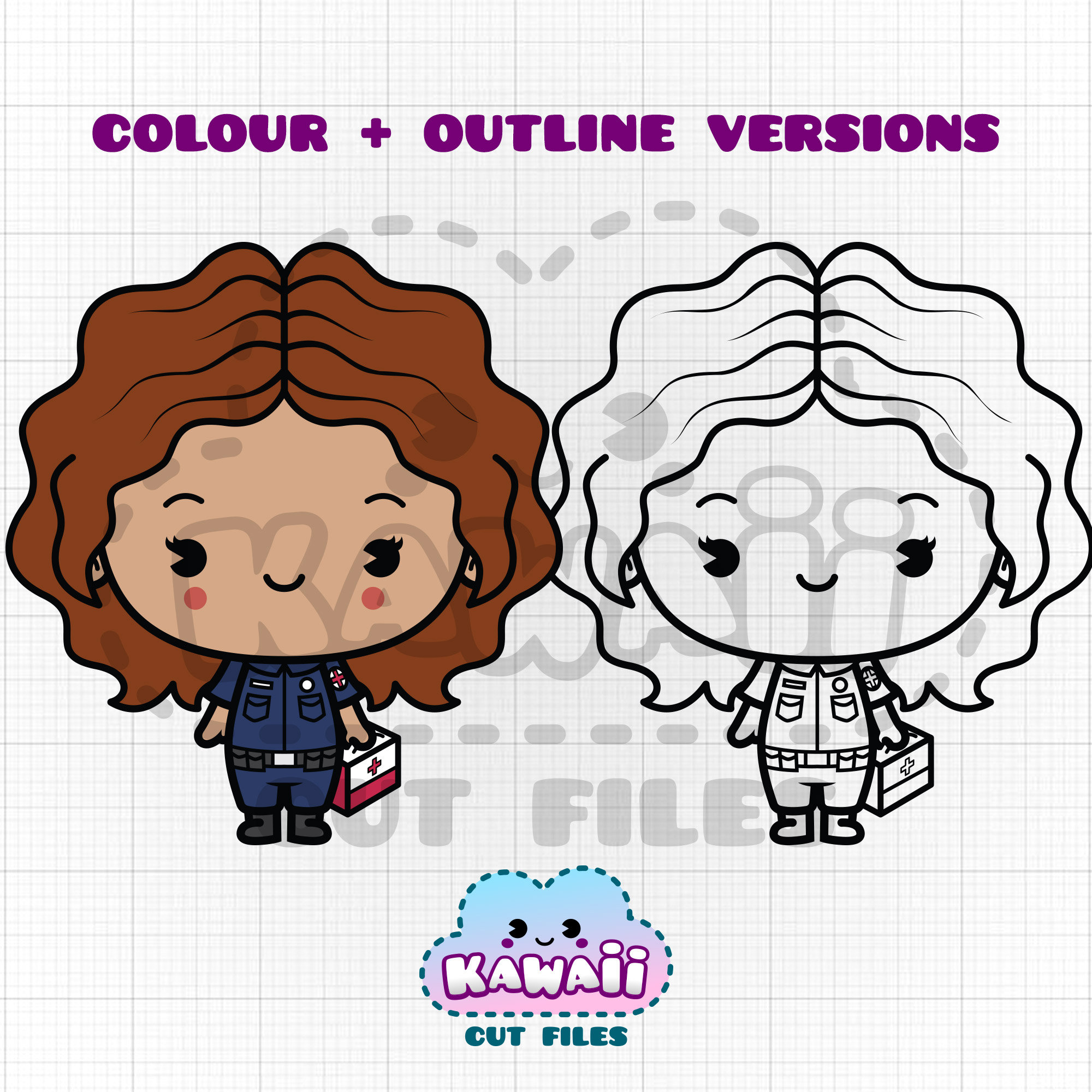 Kawaii Hospital SVG Cut Files Bundle, Cute Kawaii Medical Cutting Files ...