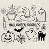 100+ Hand Draw Halloween Doodle Clipart Svg Bundle, Halloween Doodles ...
