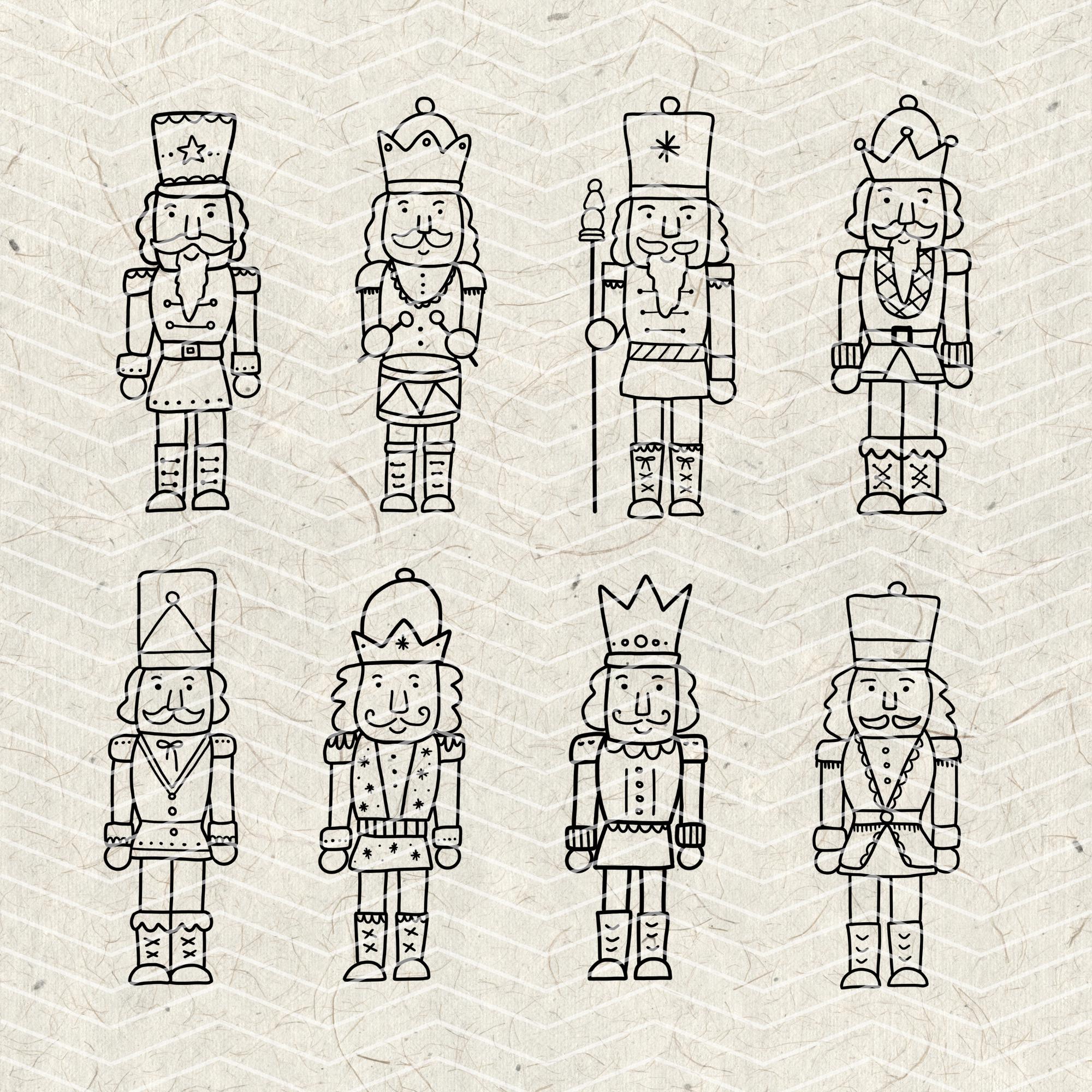 Christmas Nutcracker PNG Doodles | Hand Drawn Christmas Doodles | PNG ...