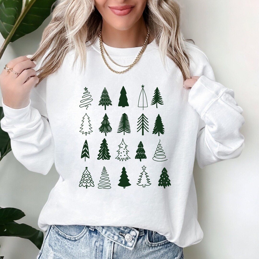 Christmas Tree Doodle Screen Print Transfer - Etsy