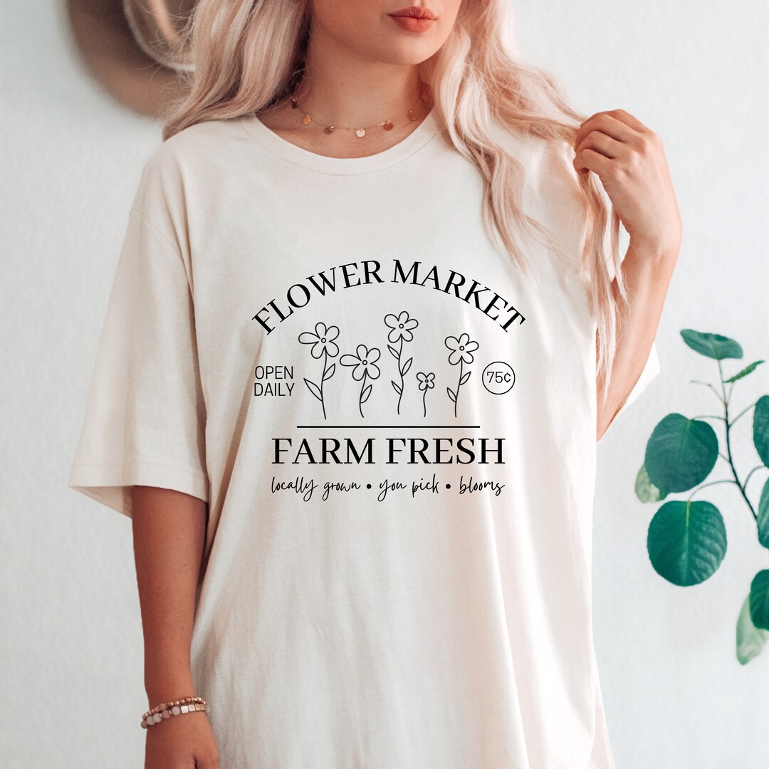 Flower Market Downloadable File SVG, PNG, JPG | Cow | Farm Fresh | Boho Flower | Trendy Plants ...