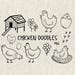 Chicken Doodles | Hand Drawn Chicken Doodles | PNG | Digital Downloads ...