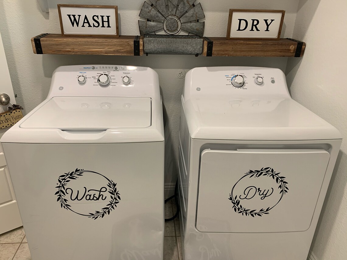 Washer and Dryer Decals - Etsy