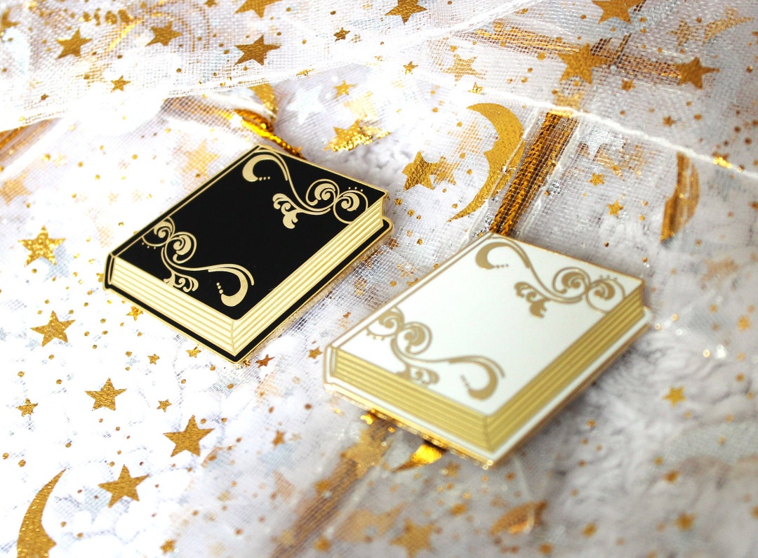 Book Pins, Enamel Pin, Lapel Pin, Gold Plated, Set, Gift, Couple ...