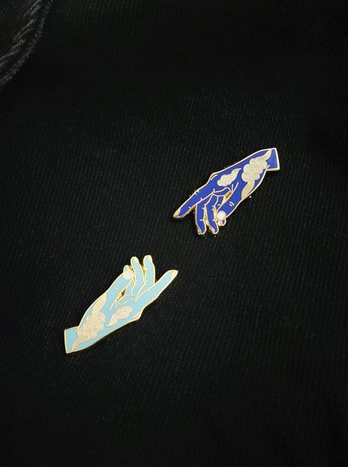 Reaching Hands Pin Set Enamel Pin Lapel Pin Gold Plated - Etsy