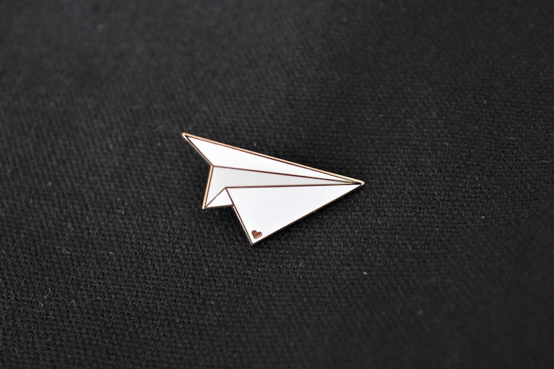 Paper Airplane Pins, Enamel Pin, Lapel Pin, Gold Plated, Set, Gift ...