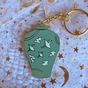 Traditional Korean Ceramics Keychains, Hard Enamel Keychain, Gold ...