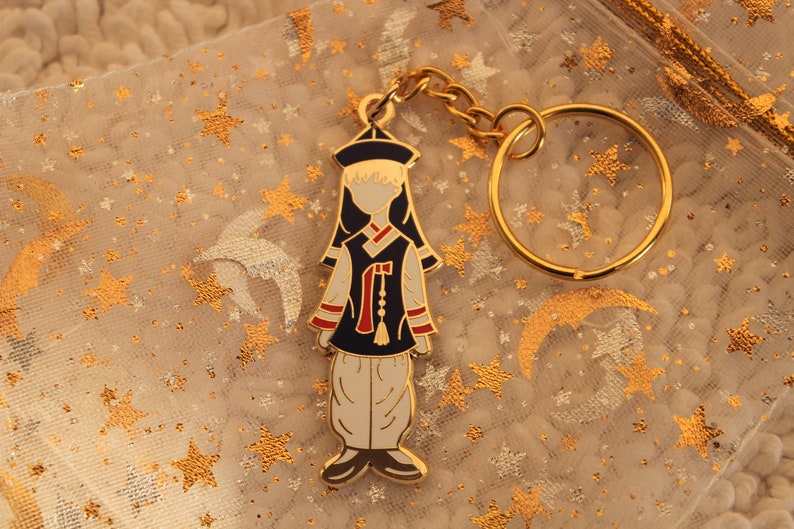 Traditional Korean Hanbok Keychains Hard Enamel Keychains | Etsy