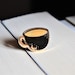 Coffee Mug Pins, Enamel Pin, Lapel Pin, Gold Plated, Set, Black, Latte ...