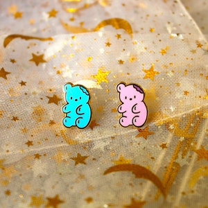 Mini Gummy Bear Pins Set, Enamel Pin, Lapel Pin, Gold Plated, Set, Gift ...