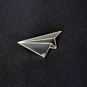 Paper Airplane Pins, Enamel Pin, Lapel Pin, Gold Plated, Set, Gift ...