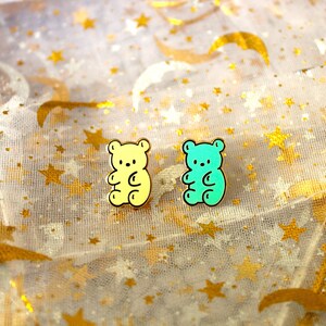 Mini Gummy Bear Pins Set, Enamel Pin, Lapel Pin, Gold Plated, Set, Gift ...