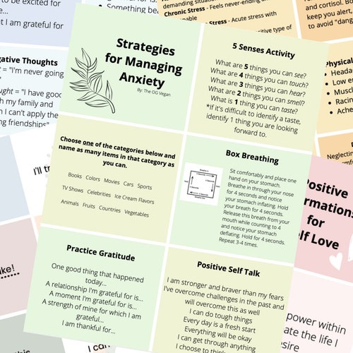 Mental Health Bundle: Anxiety Relief Depression Relief - Etsy UK