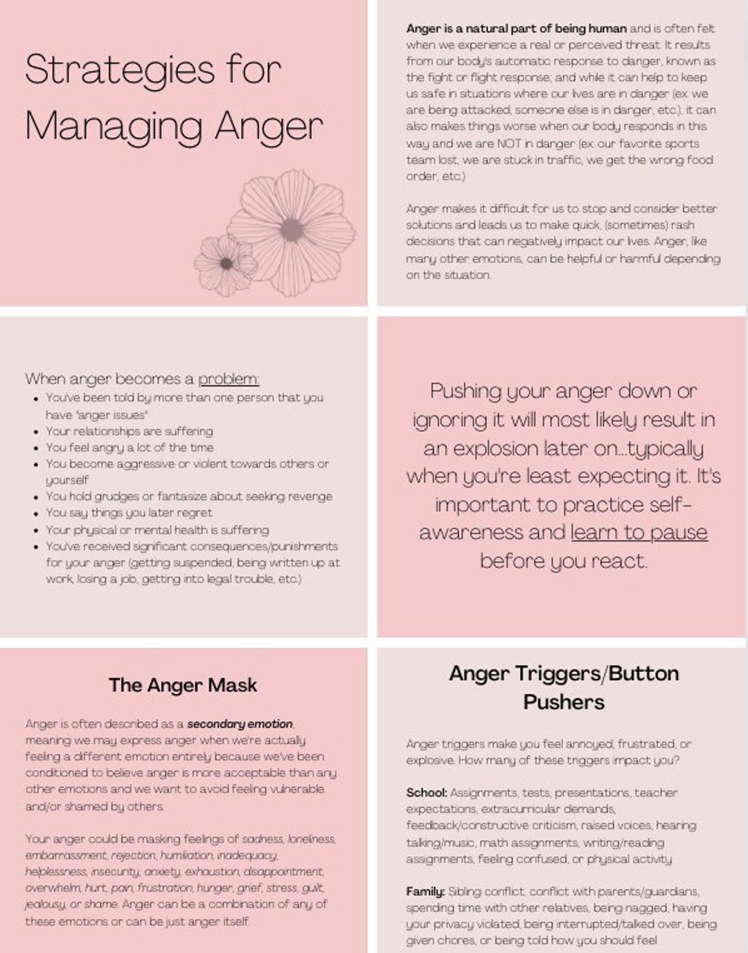 Strategies for Managing Anger: Anger Management, Decreasing Frustration ...
