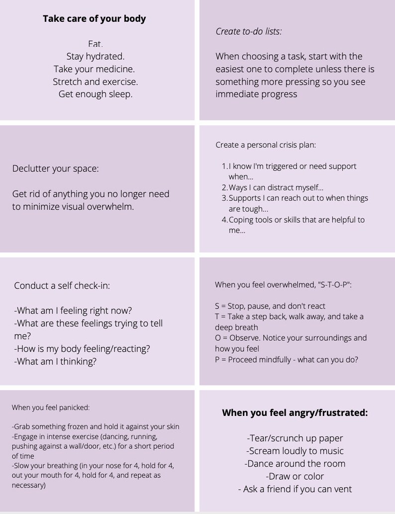 Strategies for Managing ADHD, Coping Skills Cards, Coping Strategies ...
