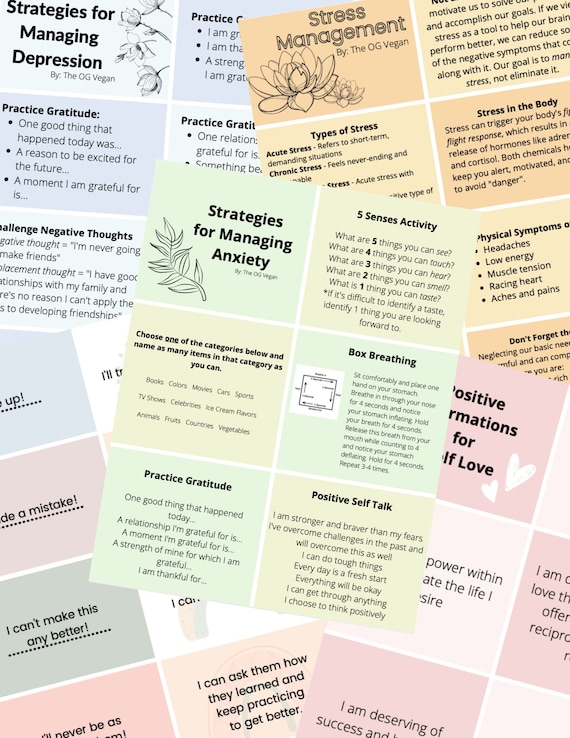 Mental Health Bundle: Anxiety Relief Depression Relief | Etsy