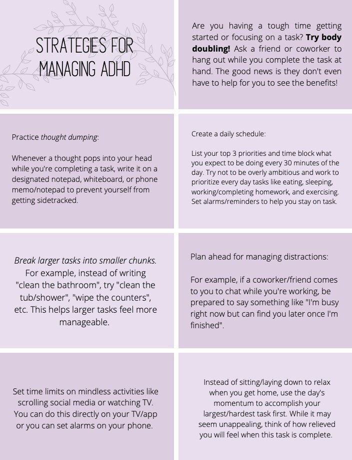 Strategies for Managing ADHD, Coping Skills Cards, Coping Strategies ...