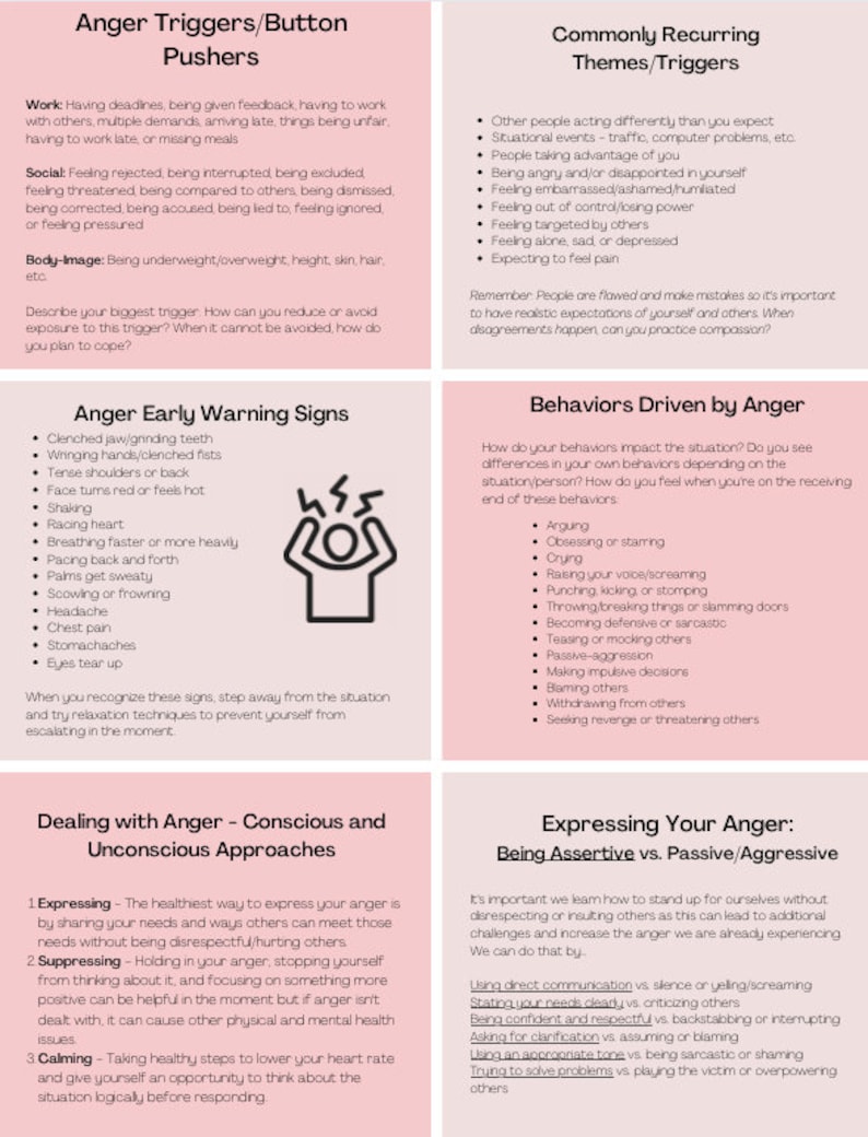 Strategies for Managing Anger: Anger Management, Decreasing Frustration ...